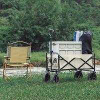 China Double Oxford Cloth Folding Wagon Cart 150KG Load Capacity 80L Outdoor Utility Cart for sale