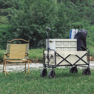 China Double Oxford Cloth Folding Wagon Cart 150KG Load Capacity 80L Outdoor Utility Cart for sale