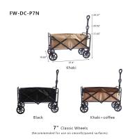 China Customizable Steel Folding Wagon Cart 100KG Load Capacity Detachable Double Oxford Cloth Outdoor Trolley for sale