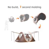 China 8 Person Instant Pop Up Camping Tent with Vestibule Mosquito Protection 190T Polyester for sale