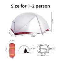 China Oxford Cloth 2 Person Backpacking Tent 4 Season 210x135x100 cm 2.50 kg for sale
