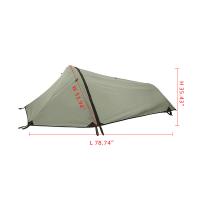 China 210T Polyester Camping Tent Widened Breathable Hooped Bivvy Bag 200x137x90cm 1.40kg for sale