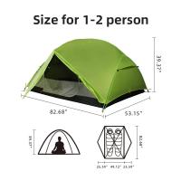 China 2 Man Backpacking Camping Tent Lightweight Waterproof Nylon Tent Bivy Sack for sale