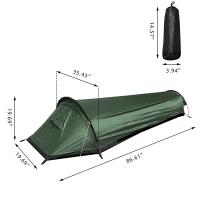 China Ultralight One Person Backpacking Tent Bivy Sack 0.78kg Army Green Camping Shelter for sale