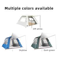 China Large Square 8 Person Camping Tent 190T Polyester Automatic Family Tent 4.5kg for sale