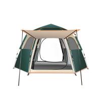 China Automatic Pop Up Hexagon Camping Tent 280x240x155cm 210D Oxford Cloth for 5-8 Persons for sale