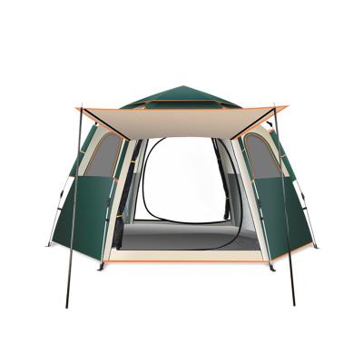 China Automatic Pop Up Hexagon Camping Tent 280x240x155cm 210D Oxford Cloth for 5-8 Persons for sale