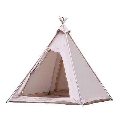 China Spacious Teepee Camping Tent 220x220x200 cm Double Doors Outdoor Picnic Shelter for sale