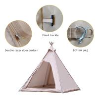 China Spacious Teepee Camping Tent 220x220x200 cm Double Doors Outdoor Picnic Shelter for sale