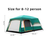 China Quick Setup Spacious 12 Person Tents Instant Cabin Large Camping Tents for sale