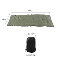 China Compact 1 Person Rectangular Sleeping Bag 210T Polyester for All Seasons 10-25C Lightweight 1.10kg for sale
