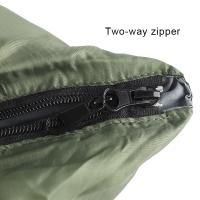 China Compact 1 Person Rectangular Sleeping Bag 210T Polyester for All Seasons 10-25C Lightweight 1.10kg for sale