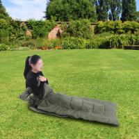 China Compact 1 Person Rectangular Sleeping Bag 210T Polyester for All Seasons 10-25C Lightweight 1.10kg for sale
