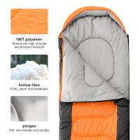 China 1 Person Rectangular Camping Sleeping Bag 190T Polyester Hollow Fiber Fill 220x75cm for sale