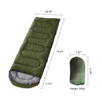 China Warm Weather Sleeping Bag Comfortable Rectangle Sleeping Bag With Hood for sale