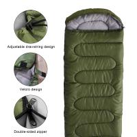 China Warm Weather Sleeping Bag Comfortable Rectangle Sleeping Bag With Hood for sale