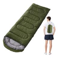 China Warm Weather Sleeping Bag Comfortable Rectangle Sleeping Bag With Hood for sale