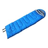 China 210T Polyester Flannel Sleeping Bag Rectangular 75x210cm Hollow Cotton Camping for sale