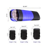 China Rectangular Down Filled Sleeping Bag Envelope Shape 210x80cm Outdoor Camping for sale