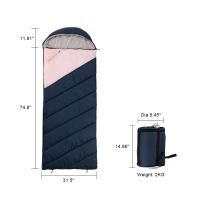 China Extra Wide Envelope Style Winter Sleeping Bags Sleeping Bag Pad With Pillow for sale
