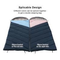 China Extra Wide Envelope Style Winter Sleeping Bags Sleeping Bag Pad With Pillow for sale