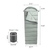 China 3 Season Single Semi Rectangular Camping Sleeping Bags Packable Gray Camping Bag With Hood for sale