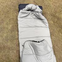 China 3 Season Single Semi Rectangular Camping Sleeping Bags Packable Gray Camping Bag With Hood for sale