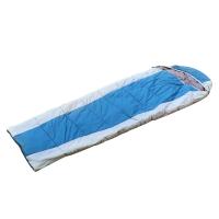 China Blue Lightweight Flannel Sleeping Bag Semi Rectangular Backpacking Sleeping Bag For Adults for sale