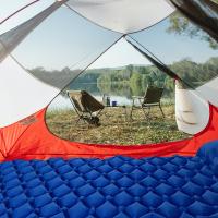 China Egg Groove Shaped Outdoor Sleeping Mat With Pillow Folding Sleeping Mat Camping for sale