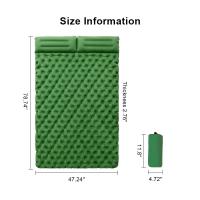 China Double Camping Pad 200x120cm 7cm Thick Backpacking Sleeping Mat with Pillow for sale