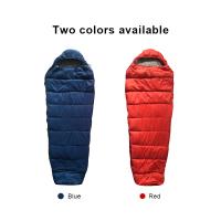 China Red Adult Mummy Camping Sleeping Bag 210x80x50cm Ultralight 1.5kg Fine Grid Nylon Shell for sale