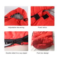 China Red Adult Mummy Camping Sleeping Bag 210x80x50cm Ultralight 1.5kg Fine Grid Nylon Shell for sale