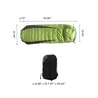 China Winter Mummy Sleeping Bag 1030g White Duck Down 220x85x50cm for Hiking Camping for sale