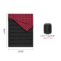 China Lightweight Cotton Flannel Double Sleeping Bag Double Sleeping Bag  For Camping for sale