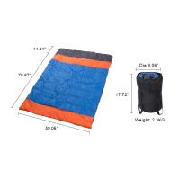 China Queen Size Waterproof 2 Person Double Sleeping Bag 210x150cm for Adults Camping for sale