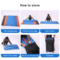 China Queen Size Waterproof 2 Person Double Sleeping Bag 210x150cm for Adults Camping for sale