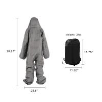 China 70.9 Inch Large Humanoid Wearable Sleeping Bag 180x65cm Outdoor Camping Single Person for sale
