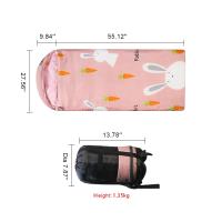 China Detachable Kids Sleeping Bag 165x70cm Poly Cotton Pongee Lined Hollow Fiber Fill for Warm Weather Camping for sale