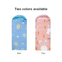 China Detachable Kids Sleeping Bag 165x70cm Poly Cotton Pongee Lined Hollow Fiber Fill for Warm Weather Camping for sale