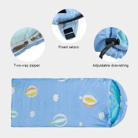 China Detachable Kids Sleeping Bag 165x70cm Poly Cotton Pongee Lined Hollow Fiber Fill for Warm Weather Camping for sale