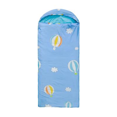 China Detachable Kids Sleeping Bag 165x70cm Poly Cotton Pongee Lined Hollow Fiber Fill for Warm Weather Camping for sale