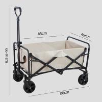 China Rubber Wheels Folding Wagon Multipurpose Collapsible Hand Truck Black for sale