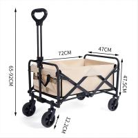 China Steel Frame Folding Wagon Cart Compact Foldable Wagon For Camping Creative Outdoor Wagon for sale