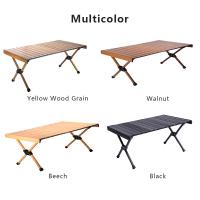 China Outdoor Aluminum Portable Camping Table Lightweight Picnic Table With Egg Roll Table Top for sale