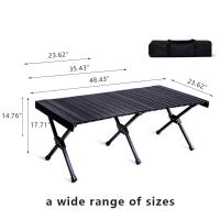 China Outdoor Aluminum Portable Camping Table Lightweight Picnic Table With Egg Roll Table Top for sale