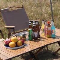 China Outdoor Aluminum Portable Camping Table Lightweight Picnic Table With Egg Roll Table Top for sale