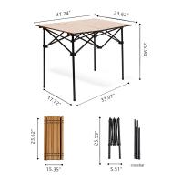 China Aluminum Folding Camping Table 120x60x66cm Lightweight Portable High Table 30kg Capacity for sale
