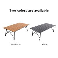 China 4-6 Person Large Folding Camping Table With Telescopic Legs Lightweight Aluminum Folding Table for sale