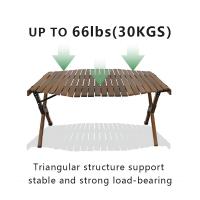 China Folding Wooden Metal Folding Camping Table Octangle Picnic Table Camping for sale