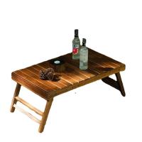 China Oak Wood Portable Folding Picnic Table 67x39x28 cm 30kg Capacity for Camping for sale